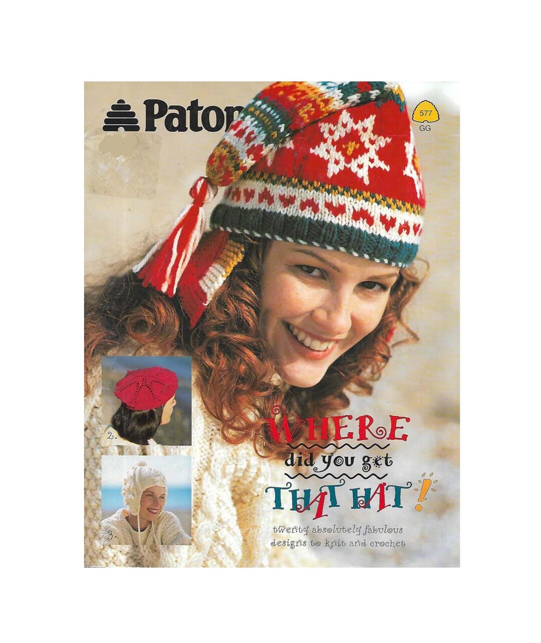 Knitting & Crochet Patterns - 20 Designs by PATONS for Hats, Beanies ...