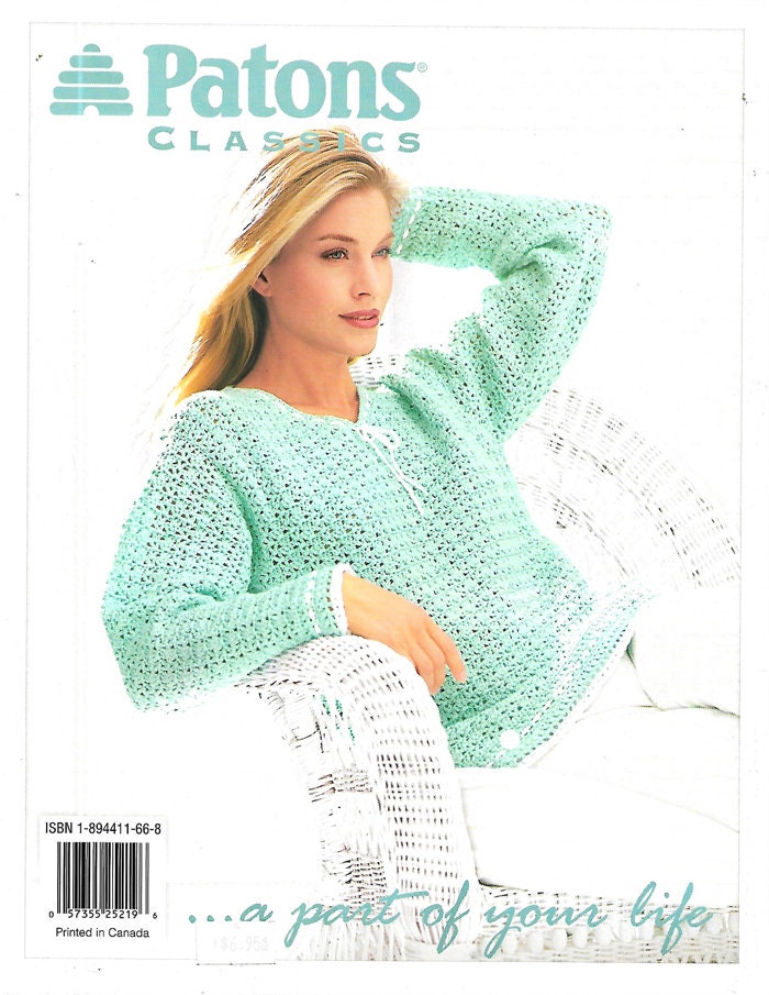 SUMMER CROCHET Patterns by Patons, Classics Series 4 Designs for Sport ...