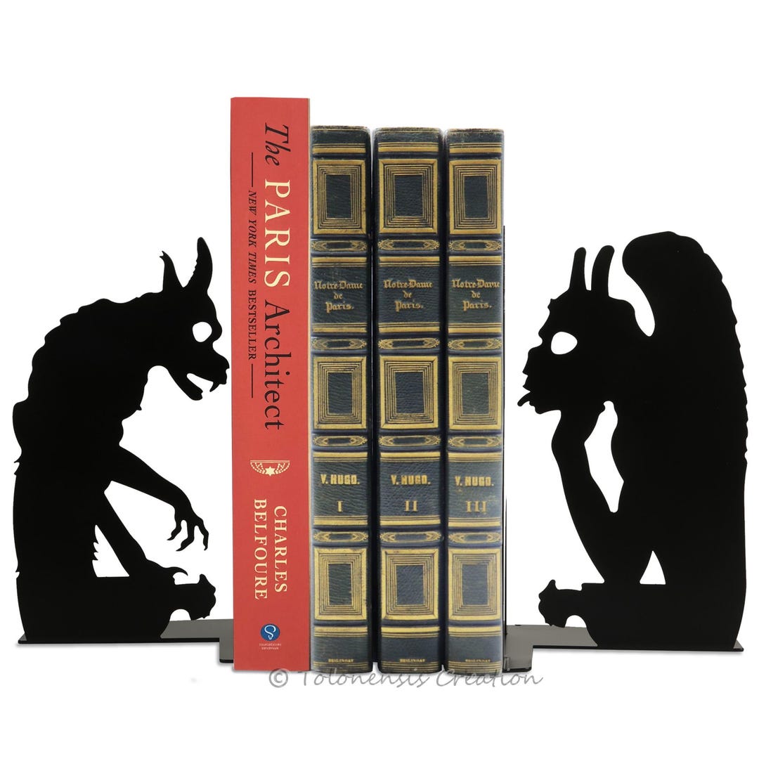 Metal Bookends Notre Dame De Paris,gargoyle Monster Stryge,chimera ...