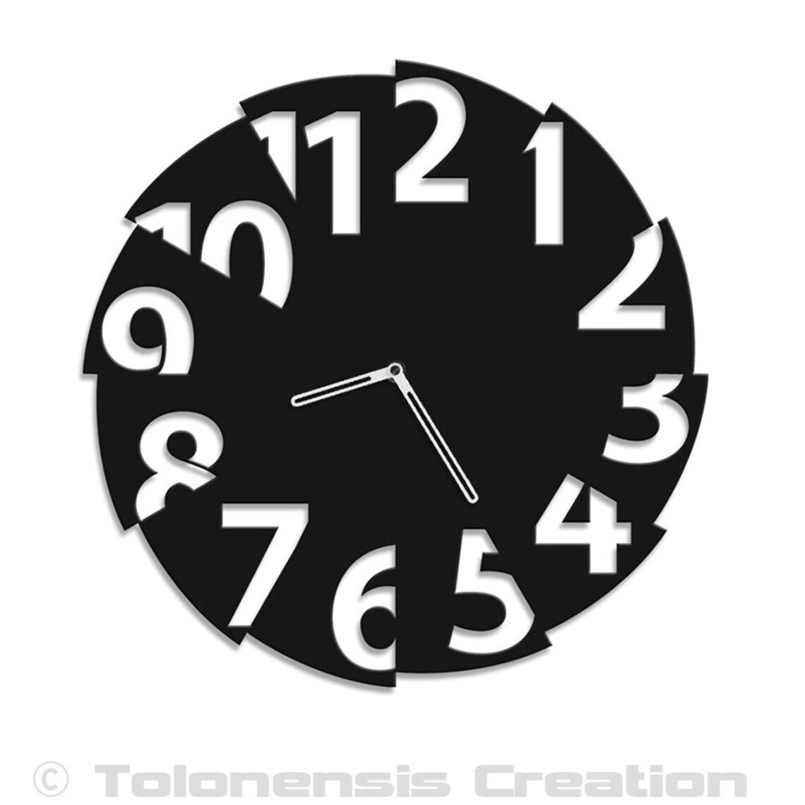 Modern Clock Broken Time - Etsy
