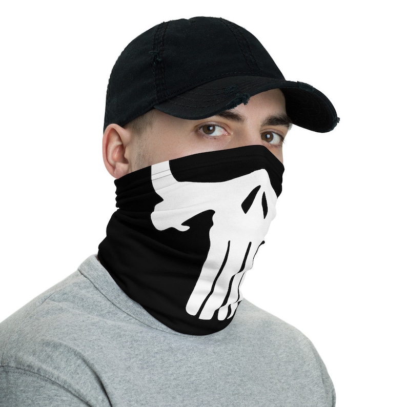 Punisher Style Neck Gaiter-skull Face Mask-face Shield-motorcycle Face ...