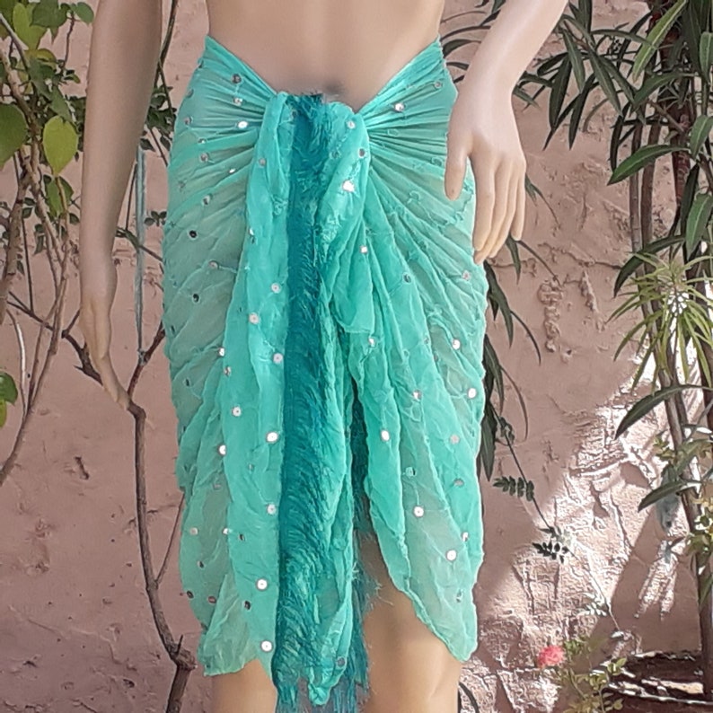 Designer Embroidery Sarong/indian Hand Print Beach Sarongs/ Pareo ...