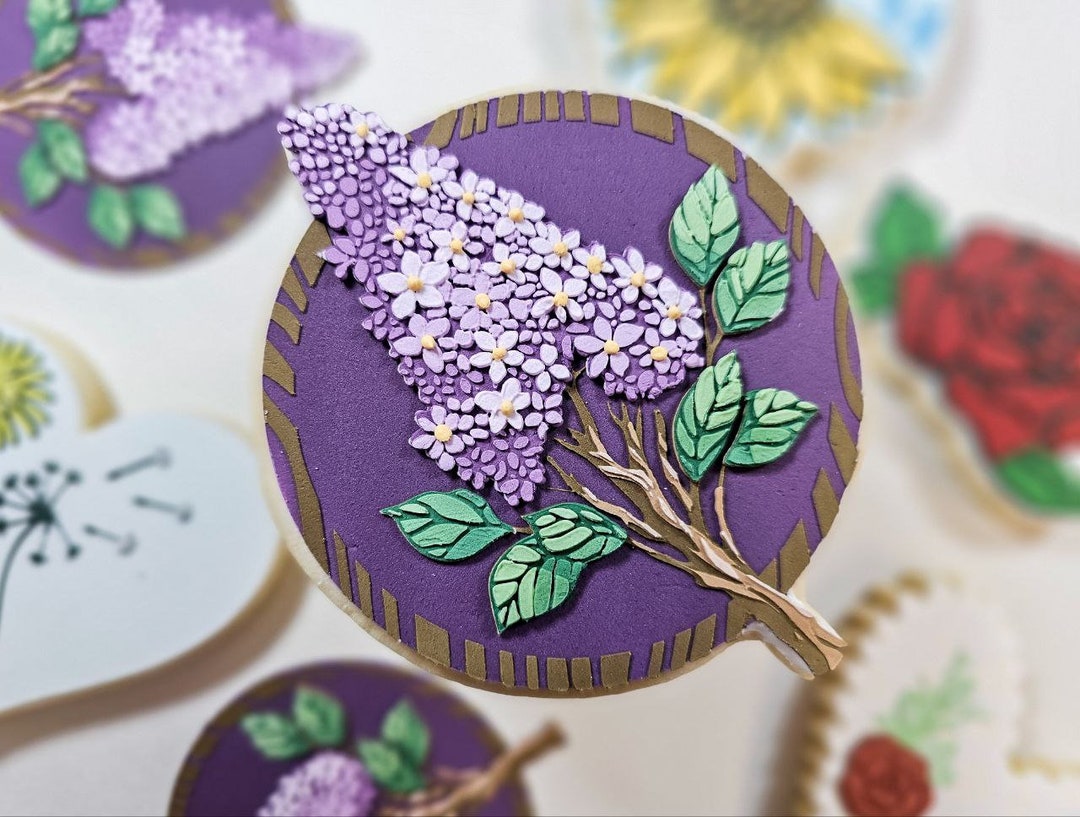 Lilac Layered Stencil Set Cookie Stencils - Etsy