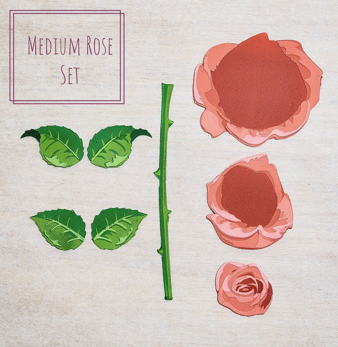 STENCIL SET for Stenciled Royal Icing Roses Cakes Cupcakes - Etsy