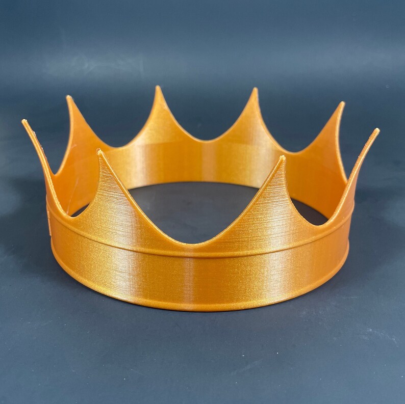 Gold Custom Crown With Text 3D Printed With Biodegradable - Etsy