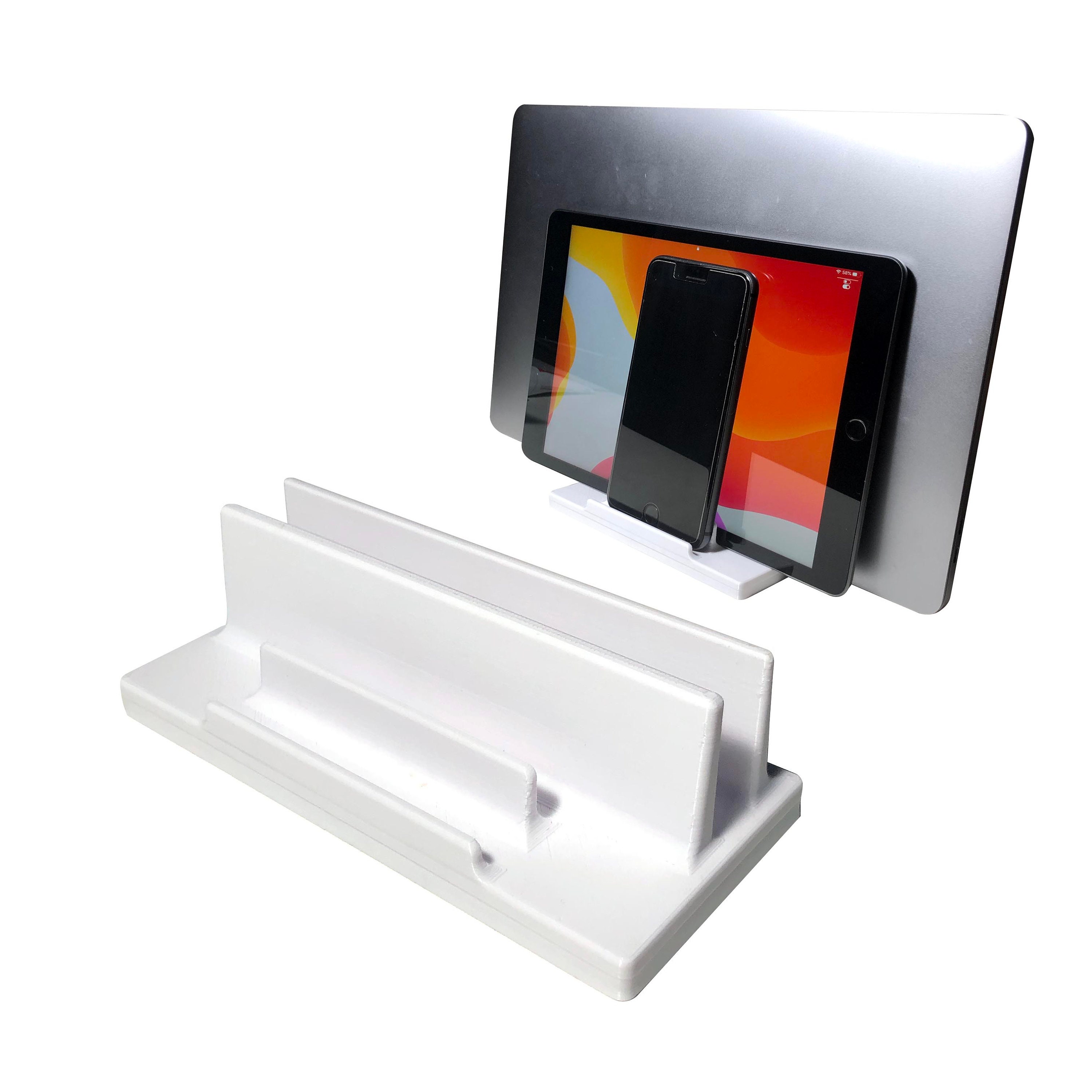Vertical Laptop Stand With Ipad and Iphone Holder - Etsy