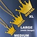Crown King/queen Custom Text Bling & Chain ( PLA Plastic Bling With ...