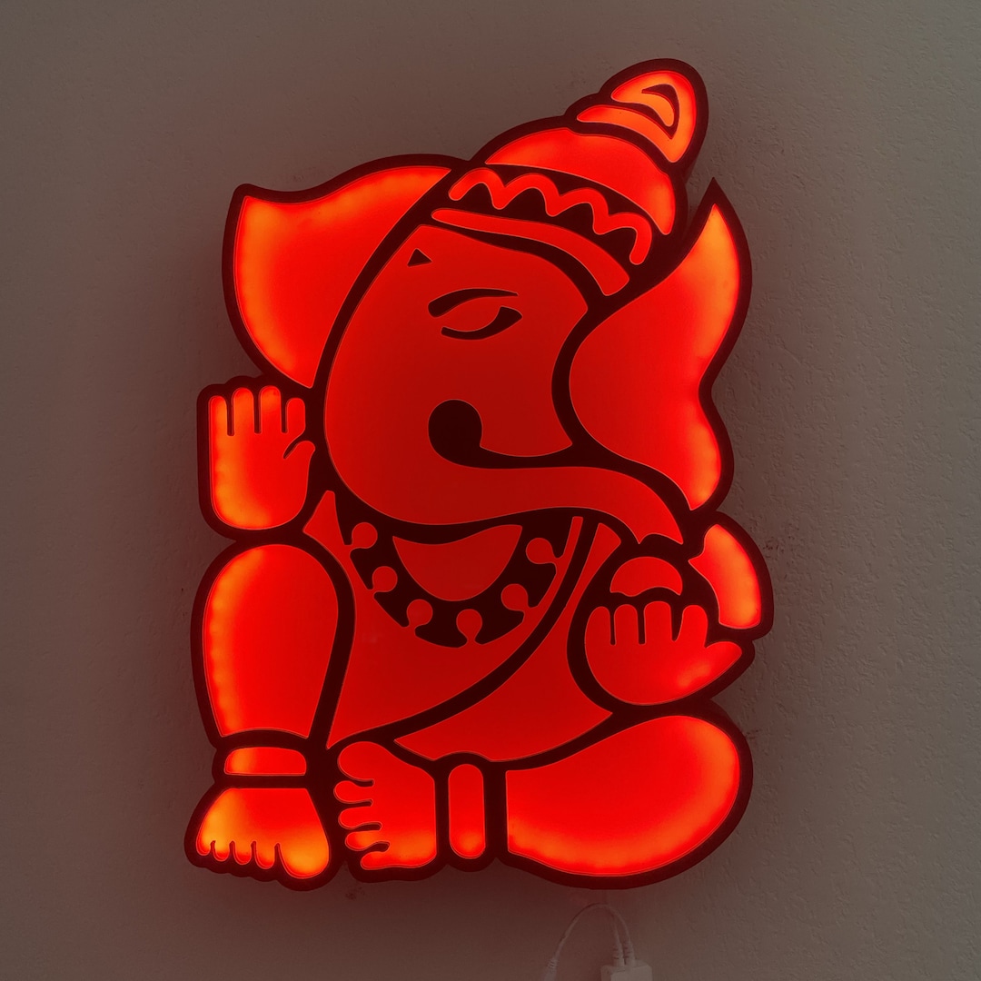 Ganesh Led Backlight Wall Display - Etsy