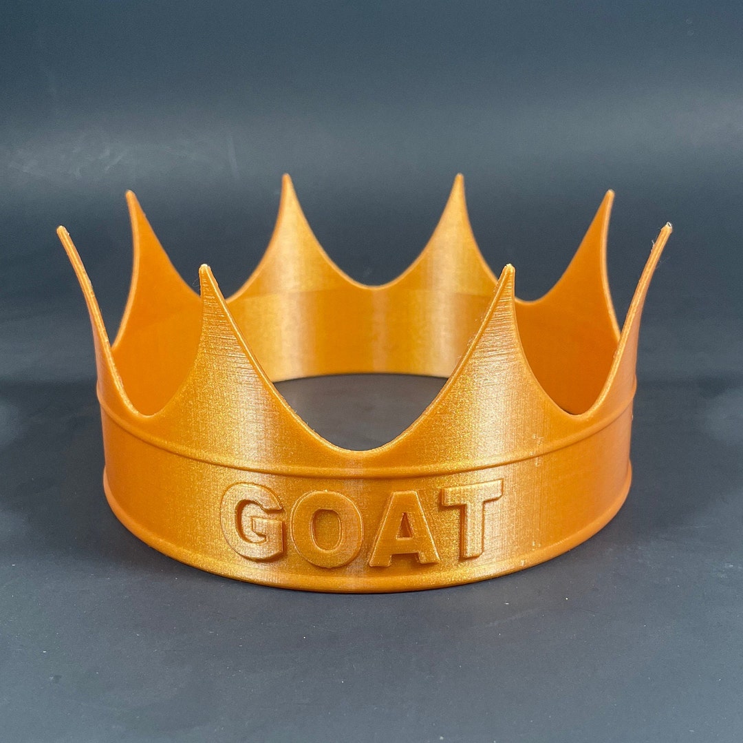 Gold Custom Crown With Text 3D Printed With Biodegradable PLA - Etsy
