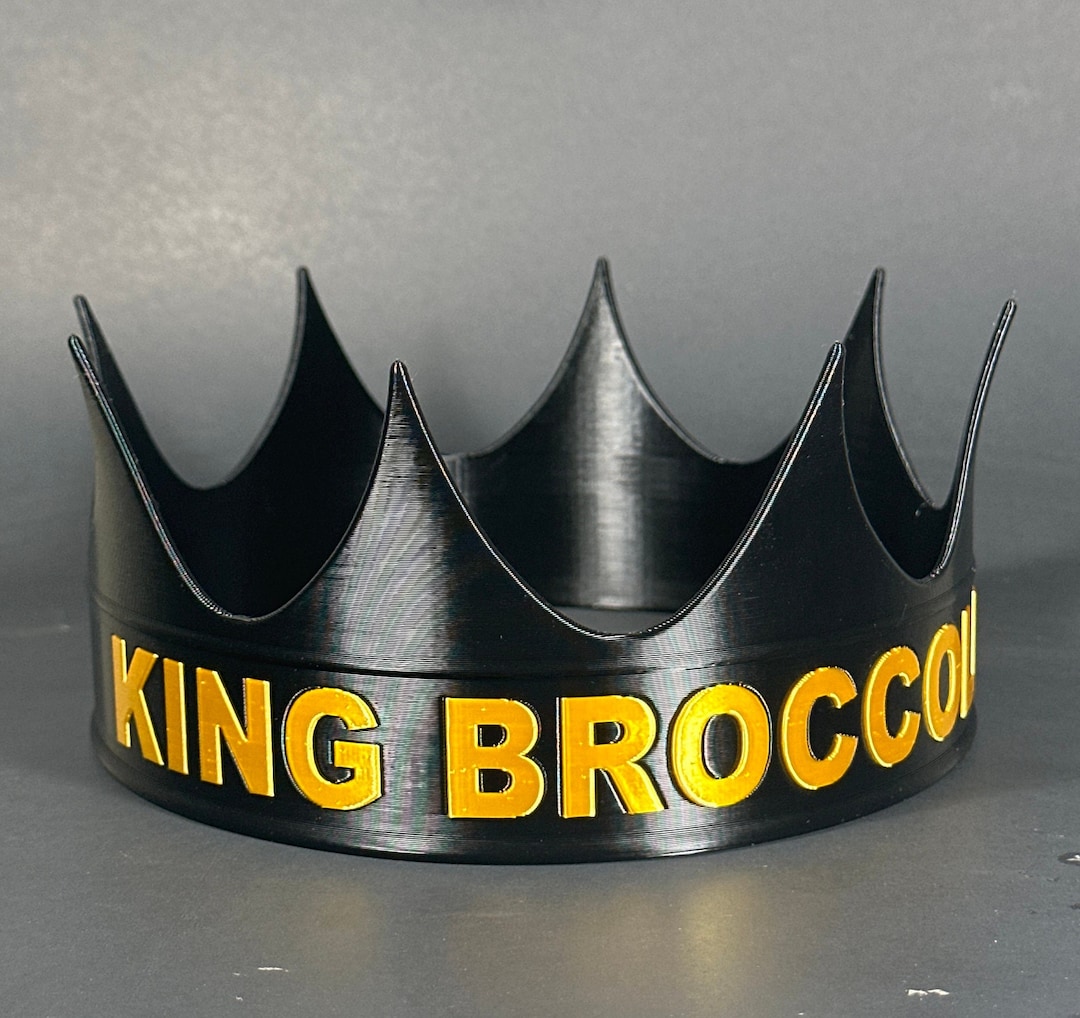 Black Custom Crown With Text 3D Printed With Biodegradable PLA - Etsy