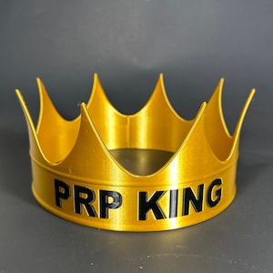 Gold Custom Crown With Text - 3D Printed With Biodegradable PLA - Etsy