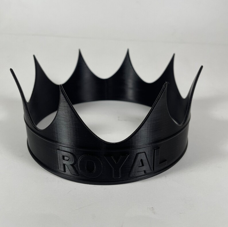 Gold Custom Crown With Text 3D Printed With Biodegradable - Etsy