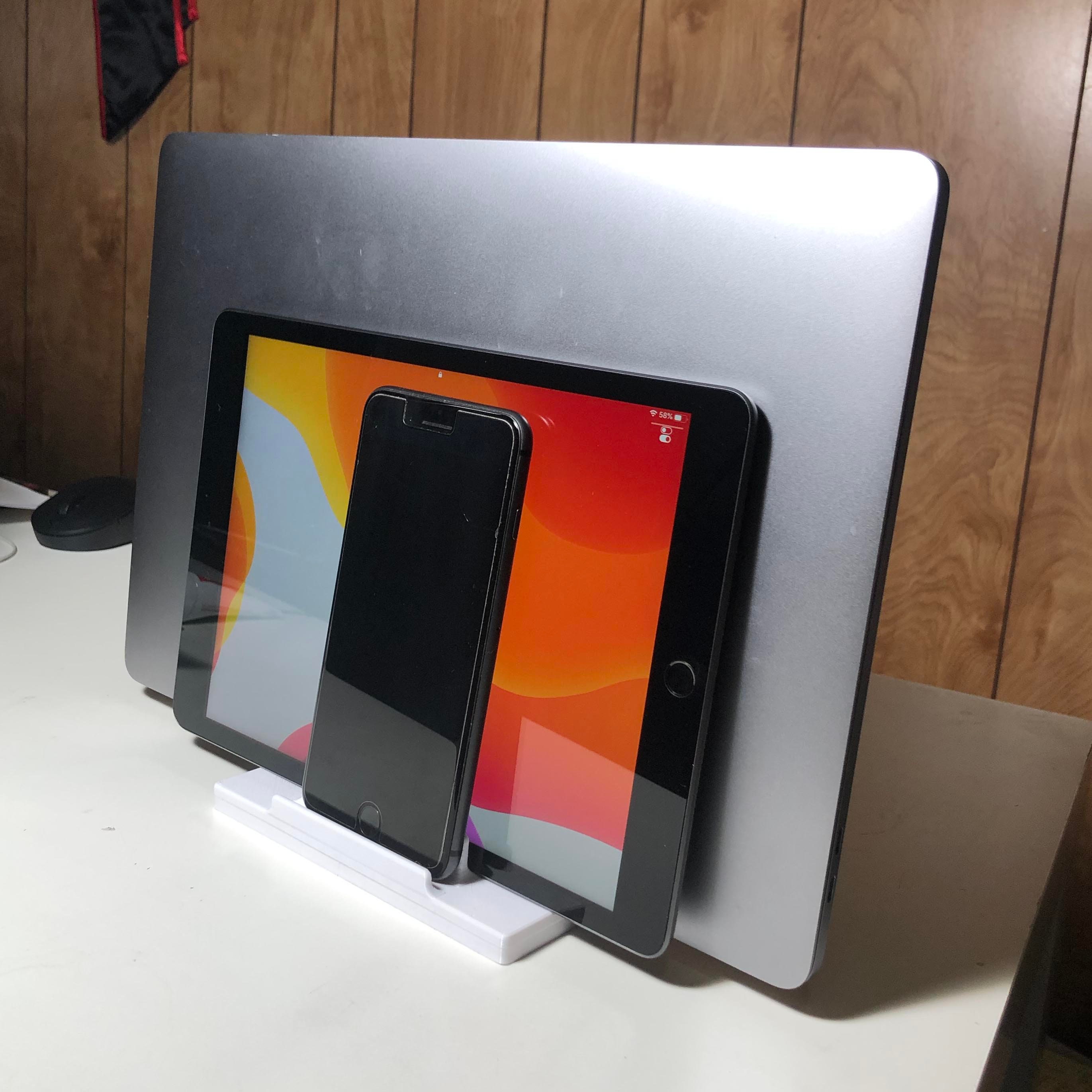 Vertical Laptop Stand With Ipad and Iphone Holder - Etsy