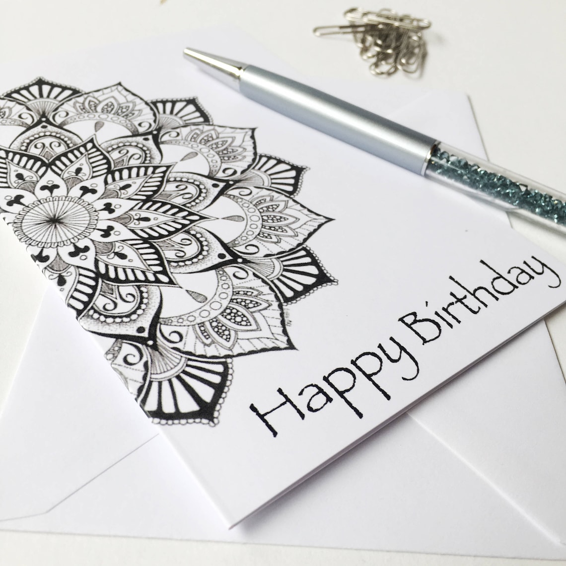 Happy Birthday Cards Birthday Greeting Cards Zentangle | Etsy
