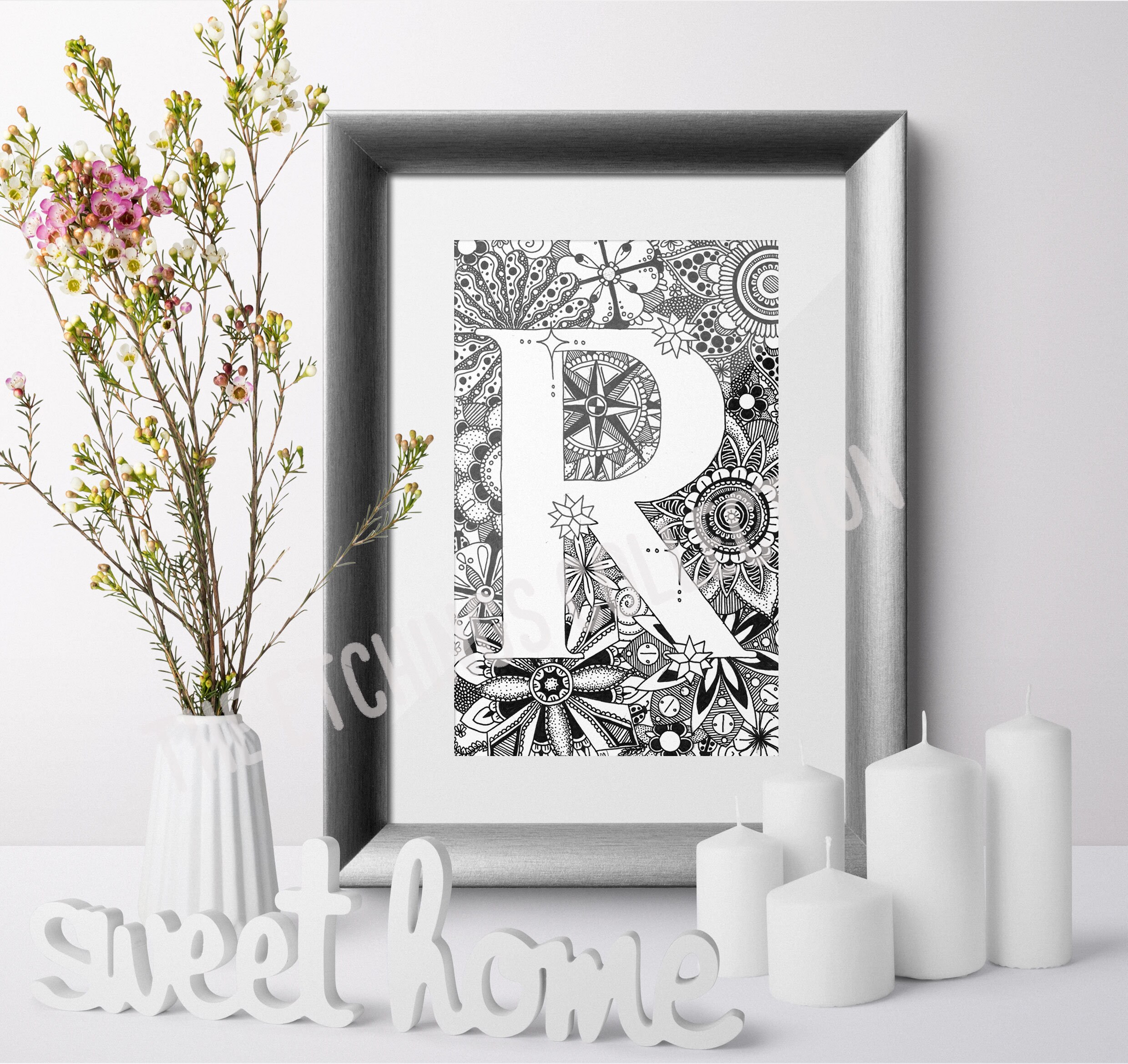 Alphabet Print R Illustration Typography Letter Alphabet - Etsy Singapore