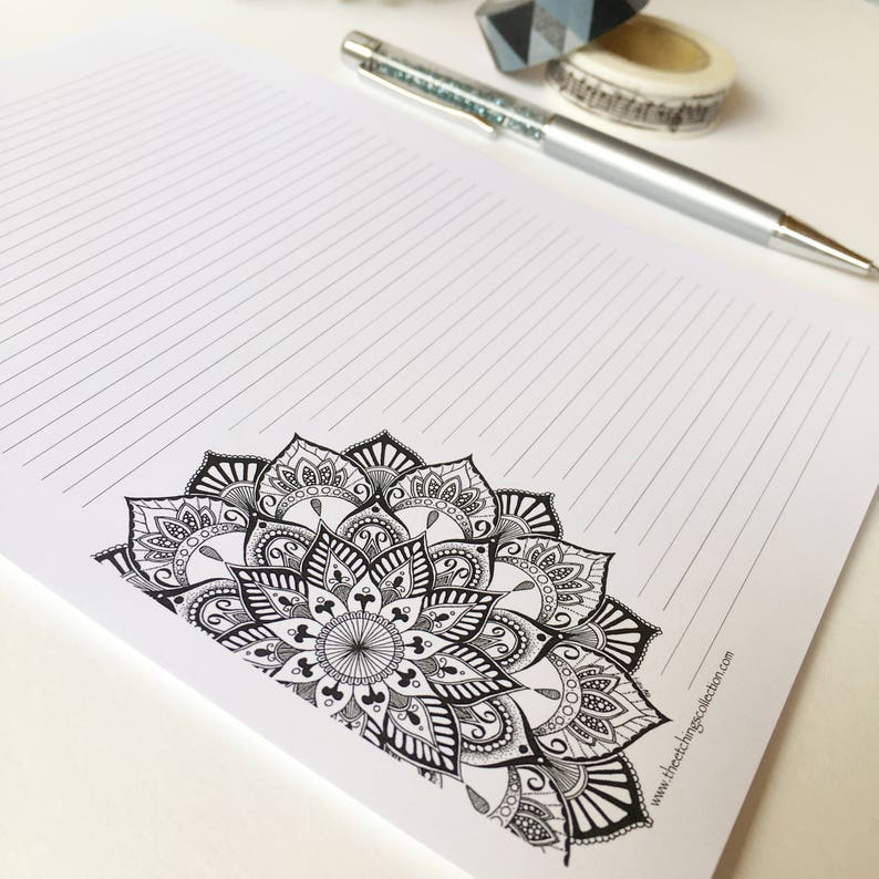 Mandala Stationery Set, Letter Writing Set, Unique Stationery ...