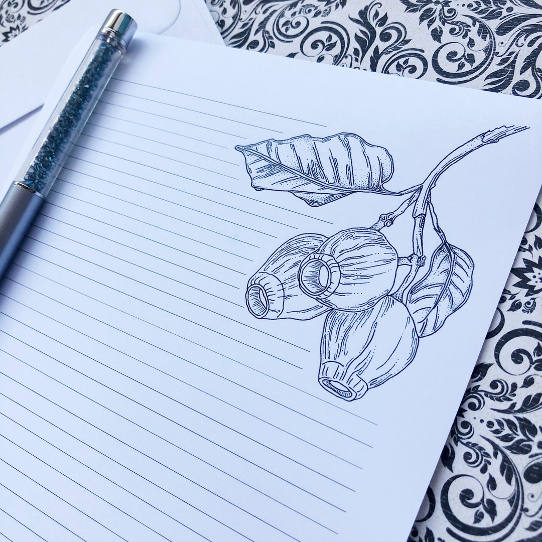 Gumnut Letter Writing Set, Australian Stationary, Gumnut Paper Design ...