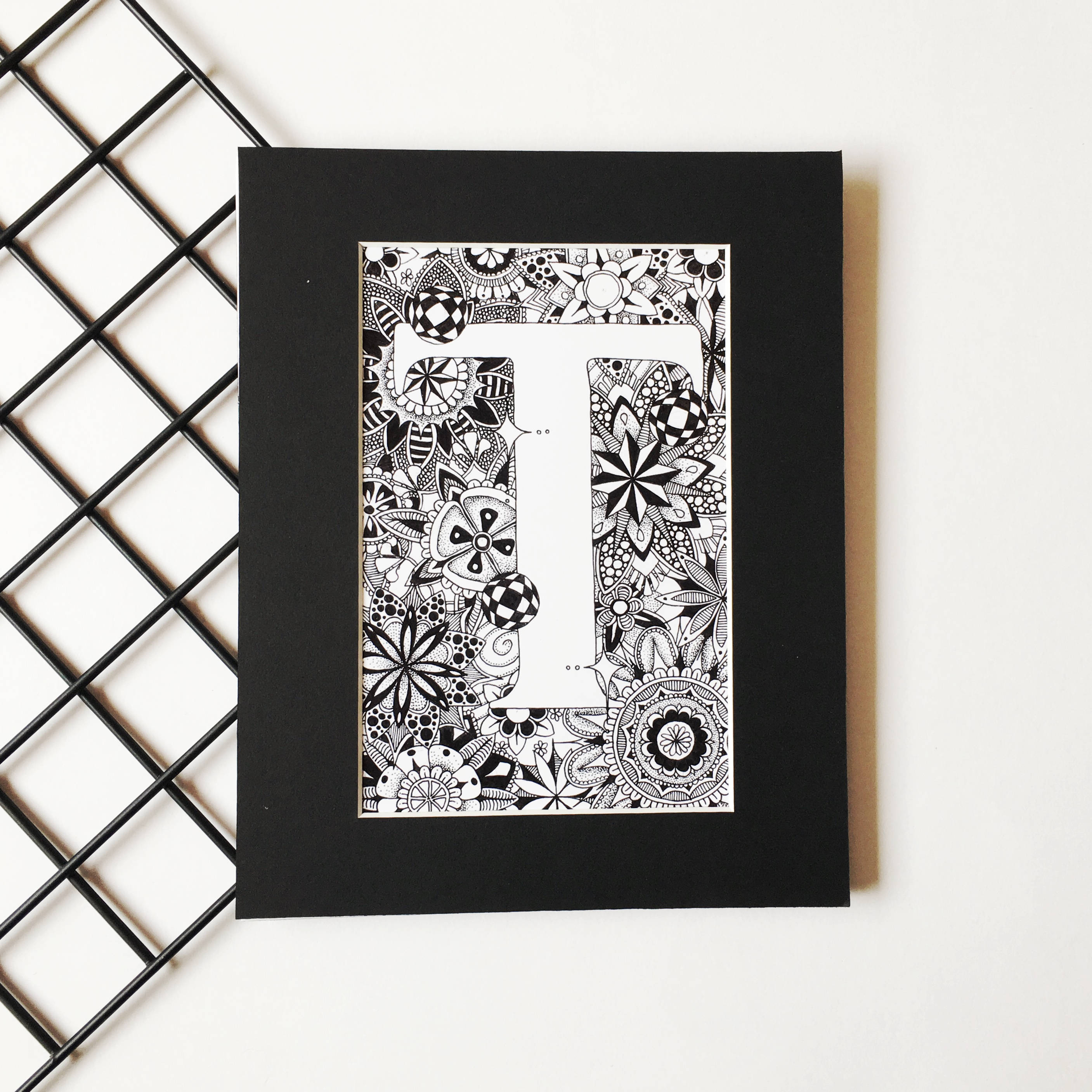 Kids Name Art Letter T Initial Monogram Letter T Alphabet - Etsy