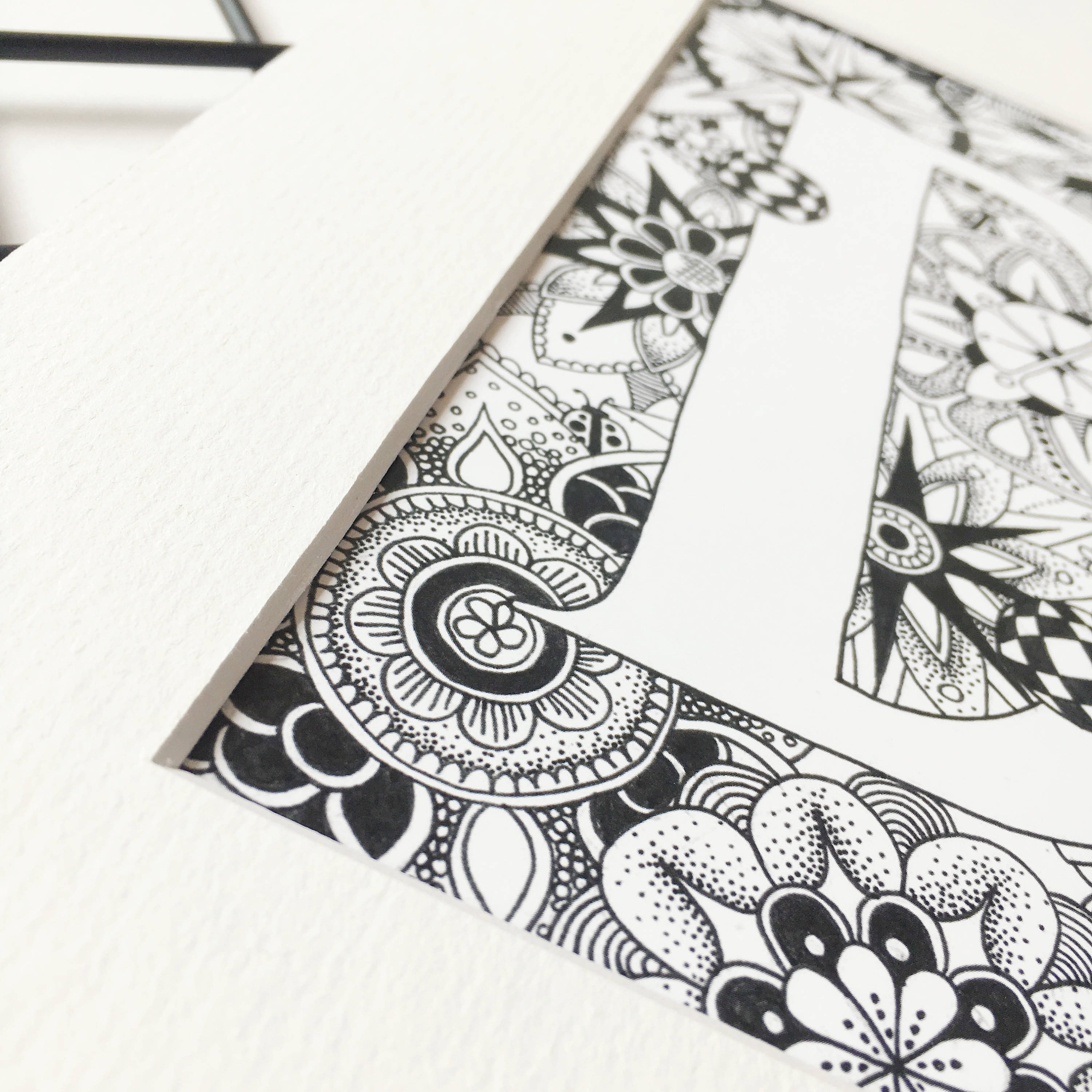 Alphabet Letters, Zentangle Letter, Wall Art Prints, Kids Art Print ...