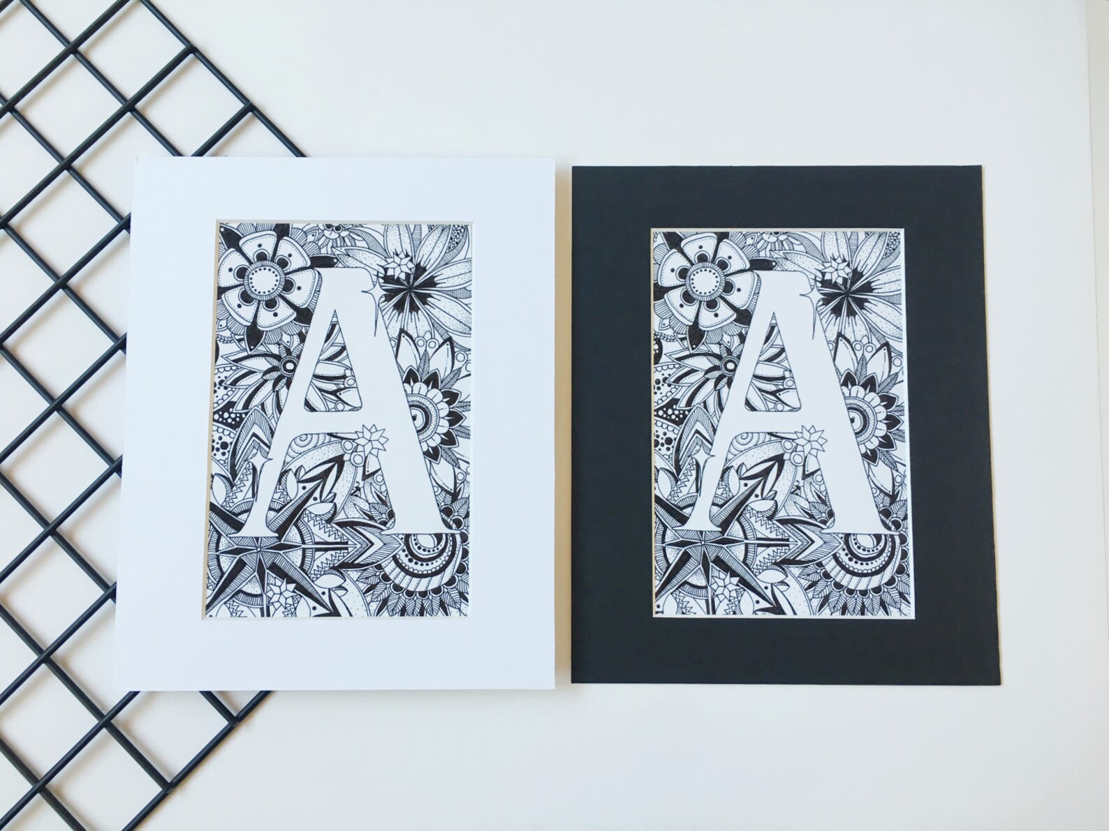 Alphabet Art, Monogram Letter A, Big Letter Art Print, Gifts for Kids ...