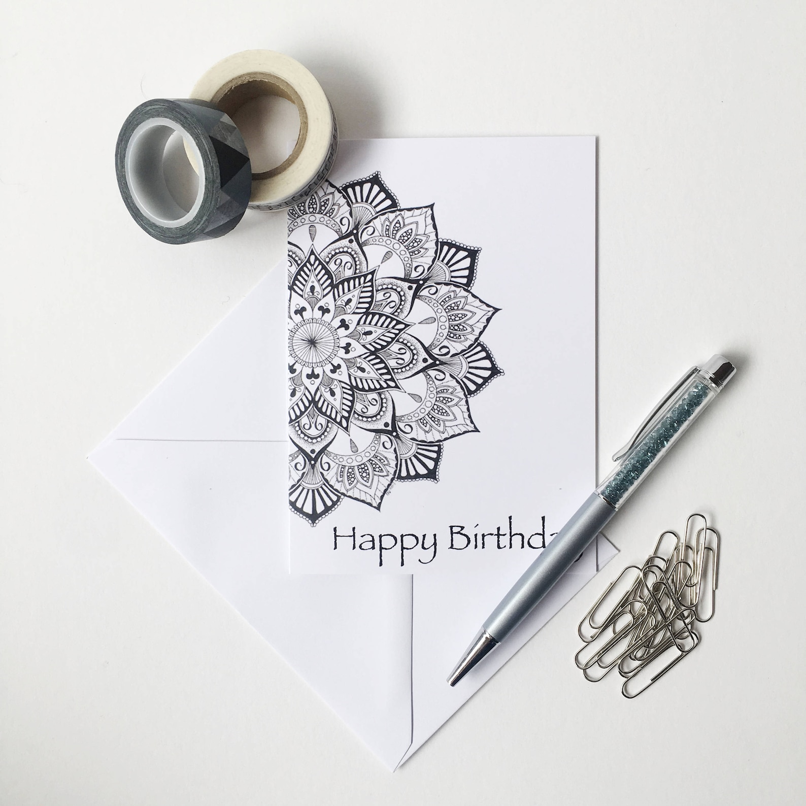 Happy Birthday Cards Birthday Greeting Cards Zentangle - Etsy