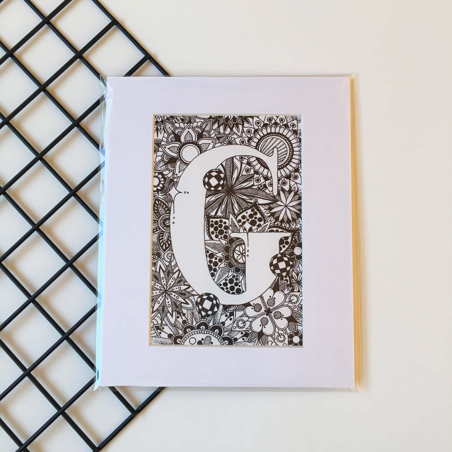 Alphabet Art Monogram Letter G Hand Lettering Unique Gifts - Etsy