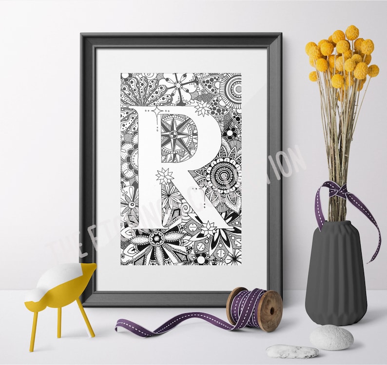 Alphabet Print, R Illustration, Typography Letter, Alphabet Letter ...