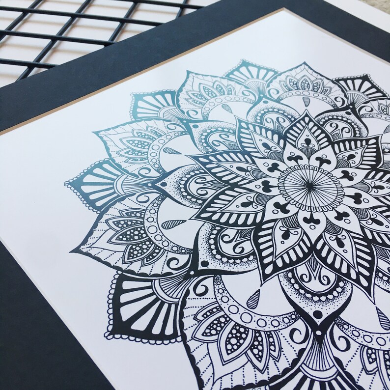 Lotus Mandala Art, Zentangle Mandala, Oeuvre spirituelle, Yoga Décor ...
