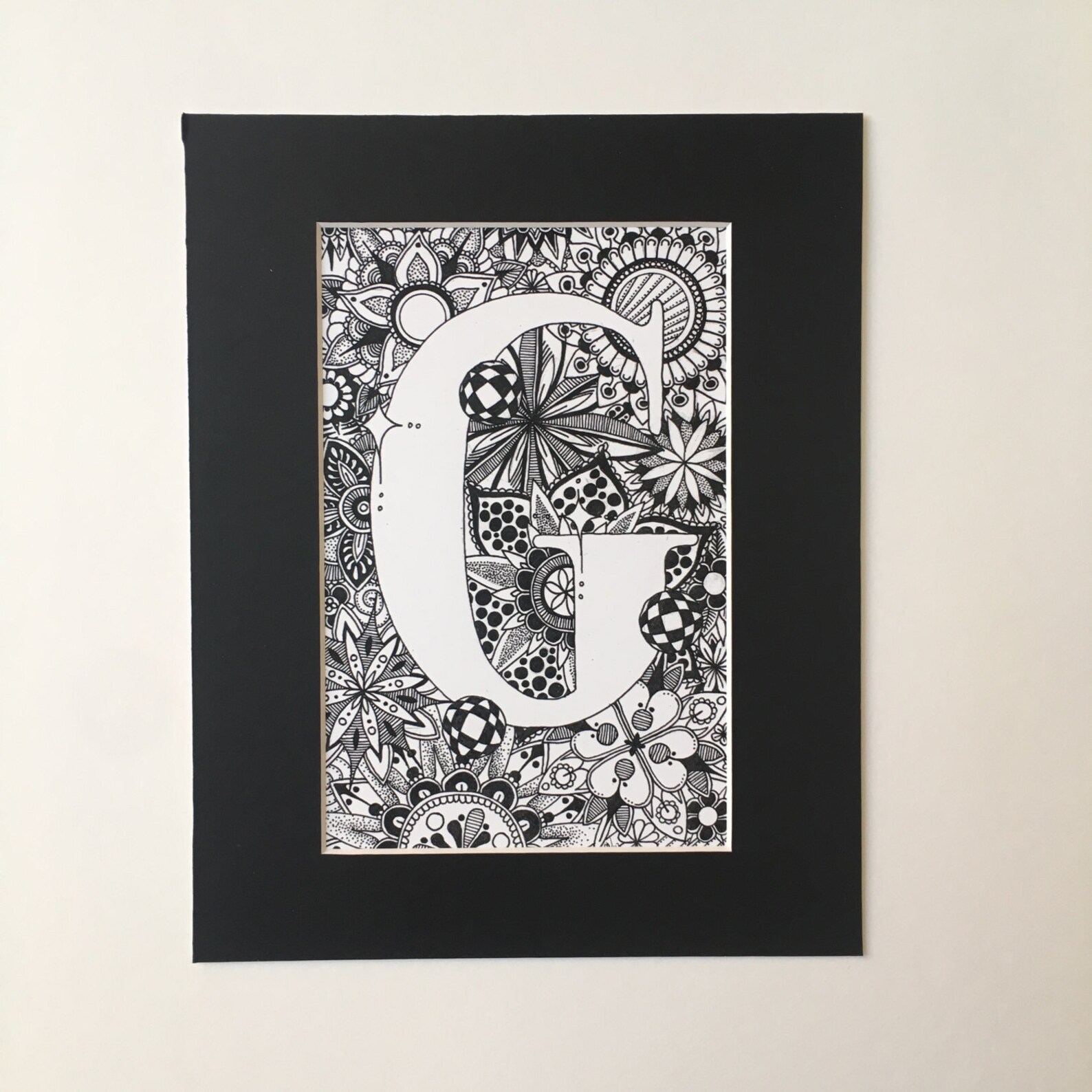 Alphabet Art Monogram Letter G Hand Lettering Unique Gifts | Etsy