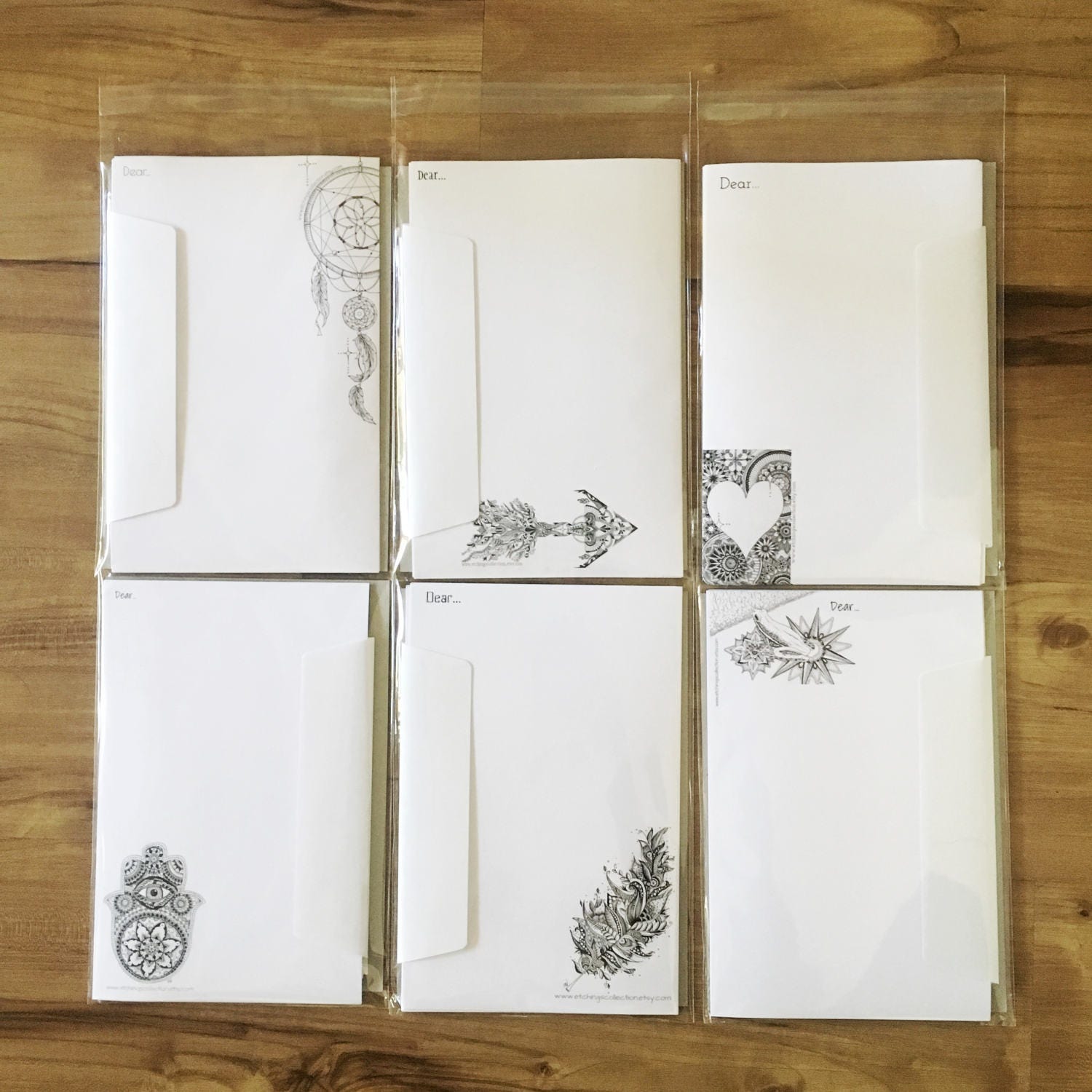 Love Heart Writing Set, Love Heart Stationary Set, Love Letter Writing ...