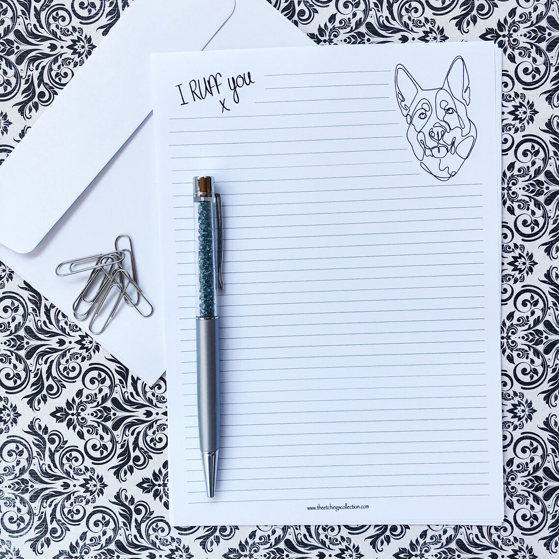 Letter Writing Set Dog Stationery Animal Stationery Letter - Etsy