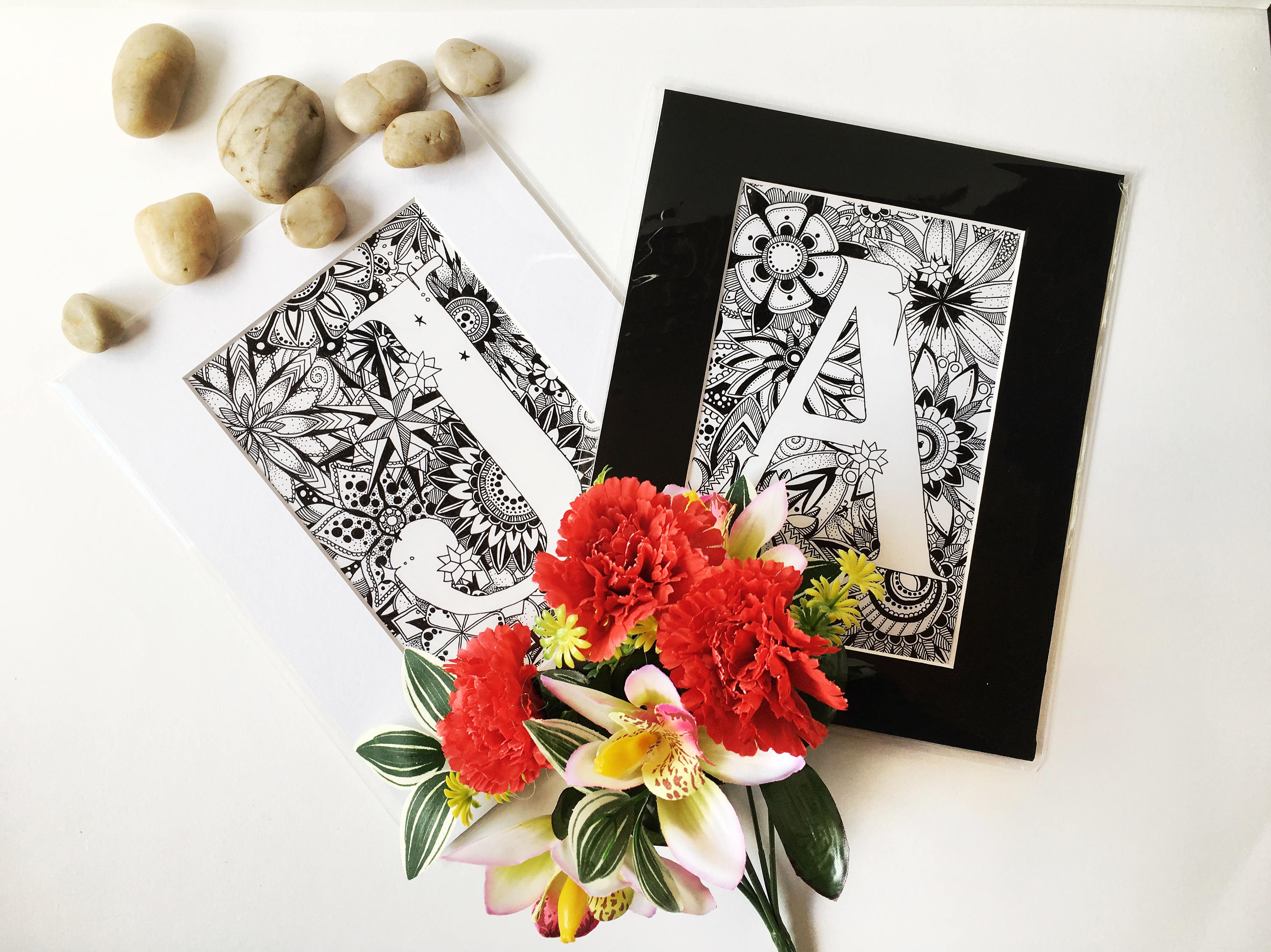 Alphabet Art Monogram Letter A Big Letter Art Print Gifts - Etsy Australia