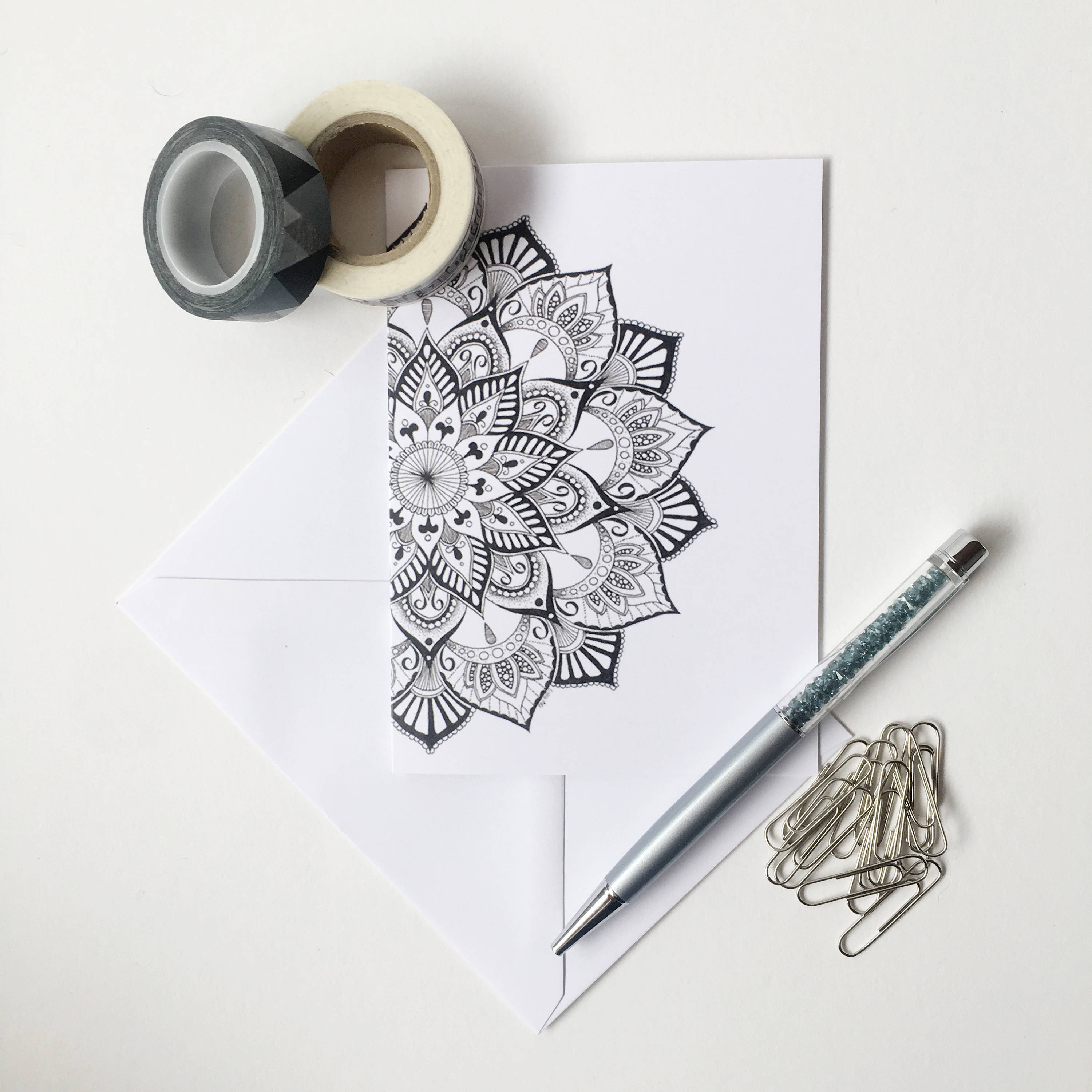 Mandala Greeting Cards Mandala Cards Zentangle Greeting - Etsy