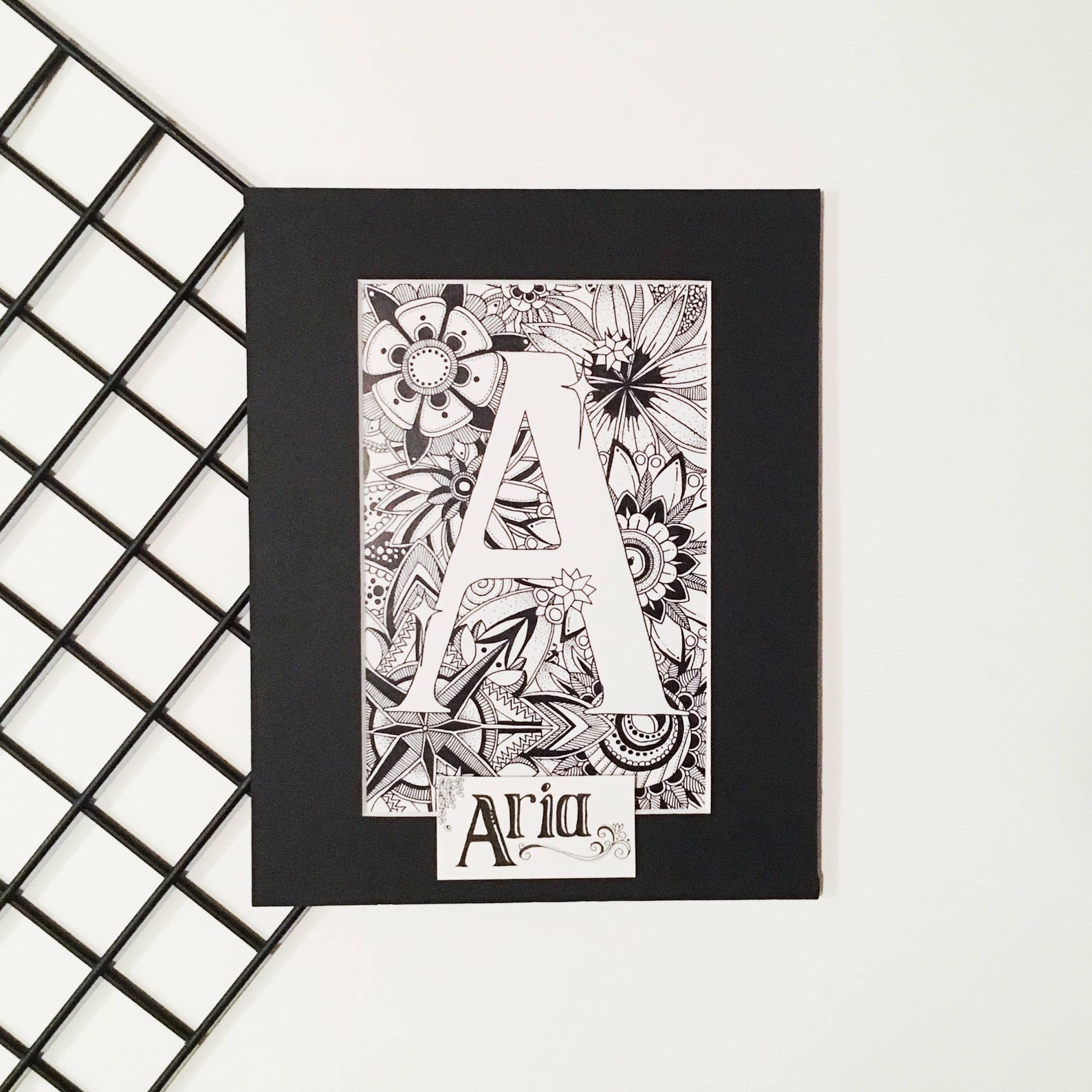 Alphabet Art, Monogram Letter A, Big Letter Art Print, Gifts for Kids ...