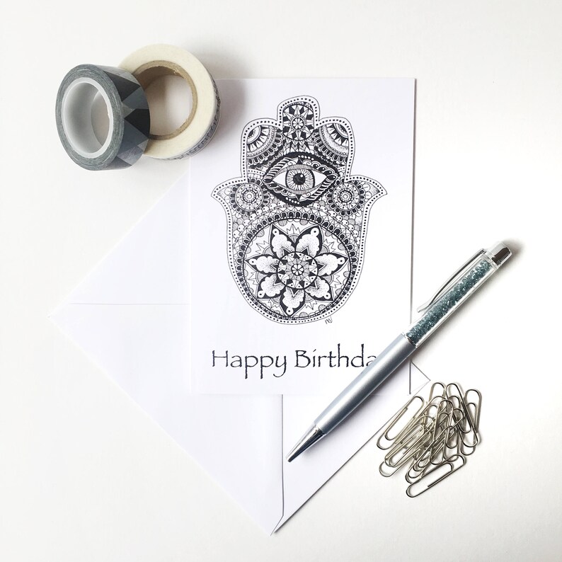 Happy Birthday Cards Birthday Greeting Cards Zentangle - Etsy