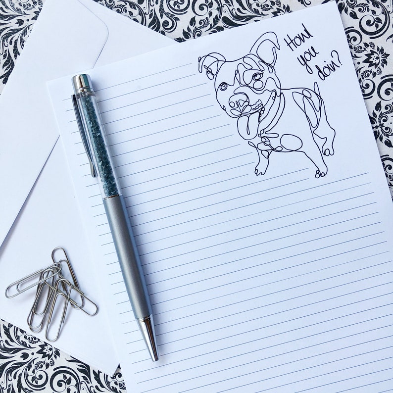 Pet Portrait Stationery Letter Writing Set Animal - Etsy