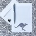 Australian Letter Writing Set, Kangaroo Stationary, Aussie Paper Design ...