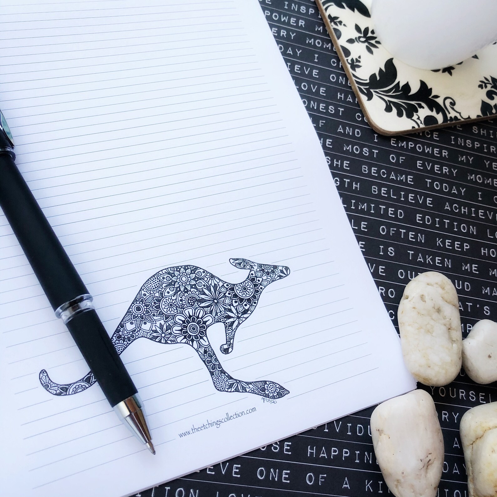 Australian Letter Writing Set, Kangaroo Stationary, Aussie Paper Design ...