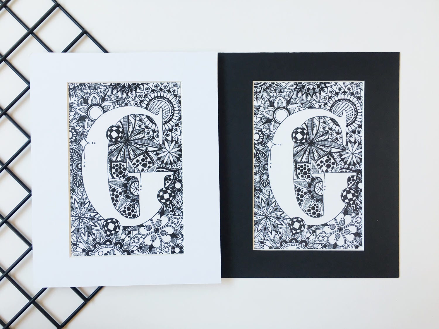 Alphabet Art, Monogram Letter G, Hand Lettering, Unique Gifts, Nursery ...