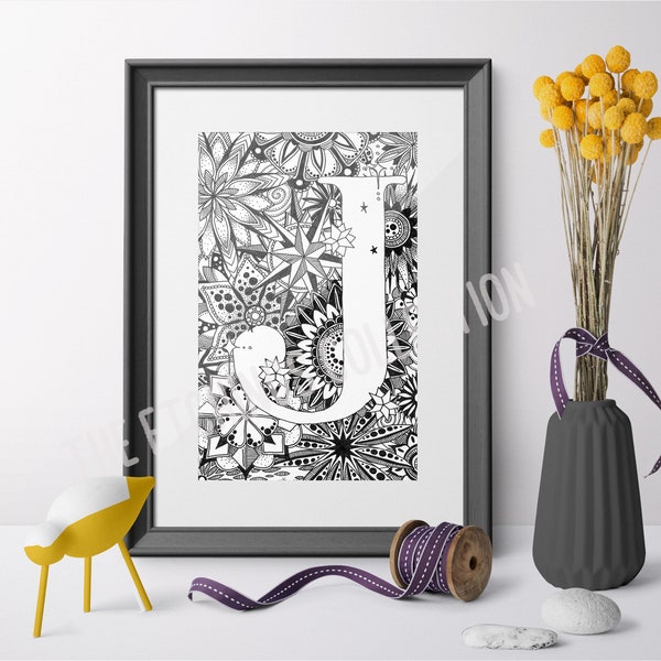 Monogram Print - Etsy