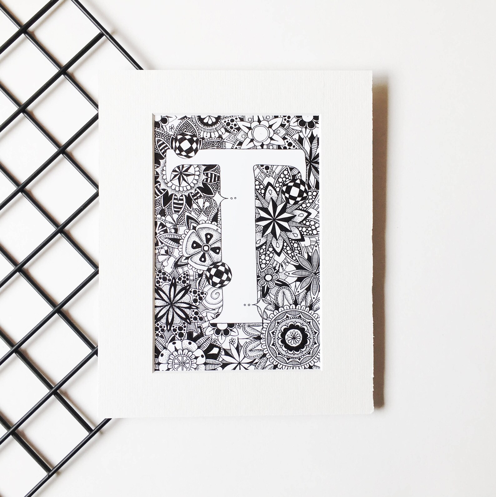 Kids Name Art Letter T Initial Monogram Letter T Alphabet - Etsy