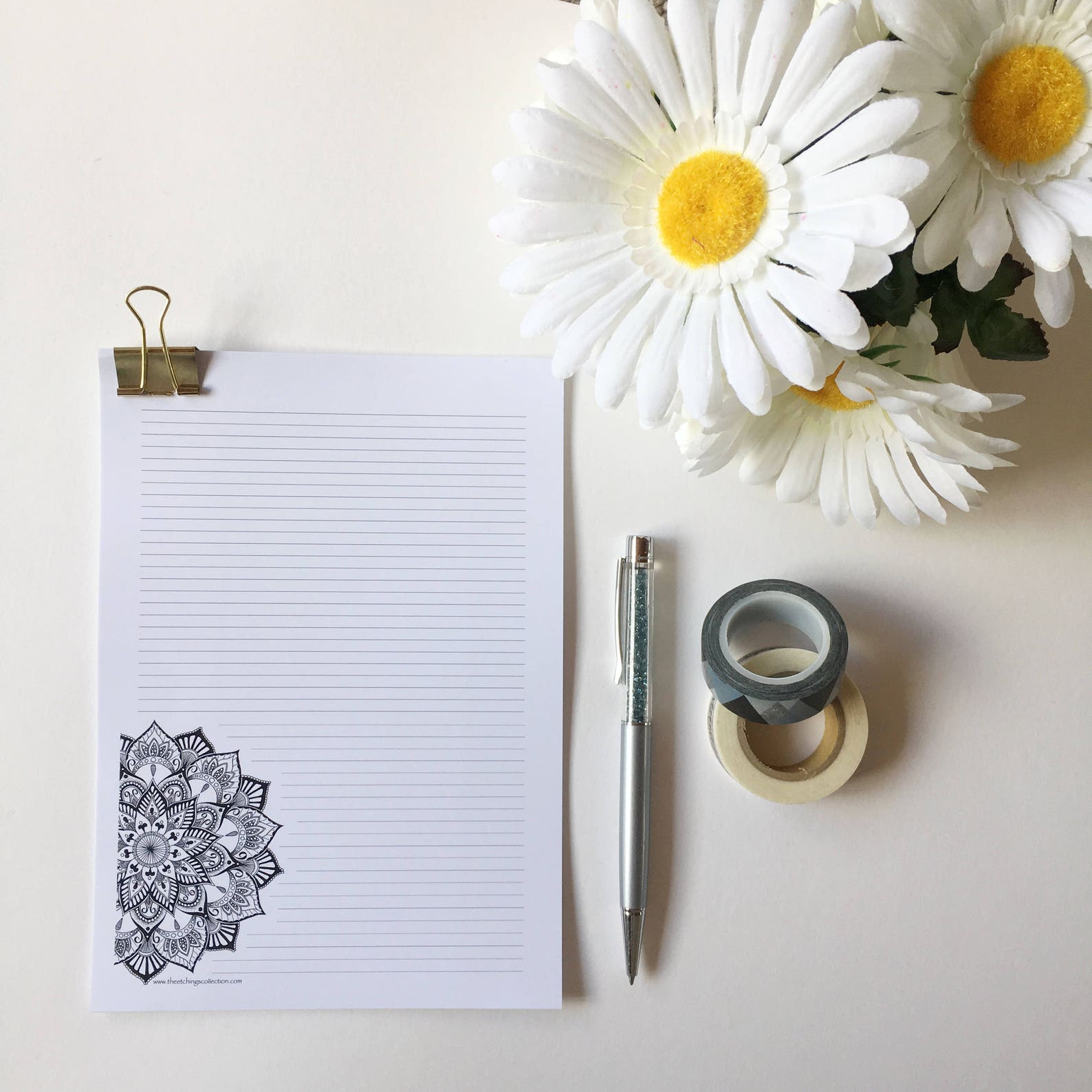 Mandala Stationery Set Letter Writing Set Unique Stationery - Etsy