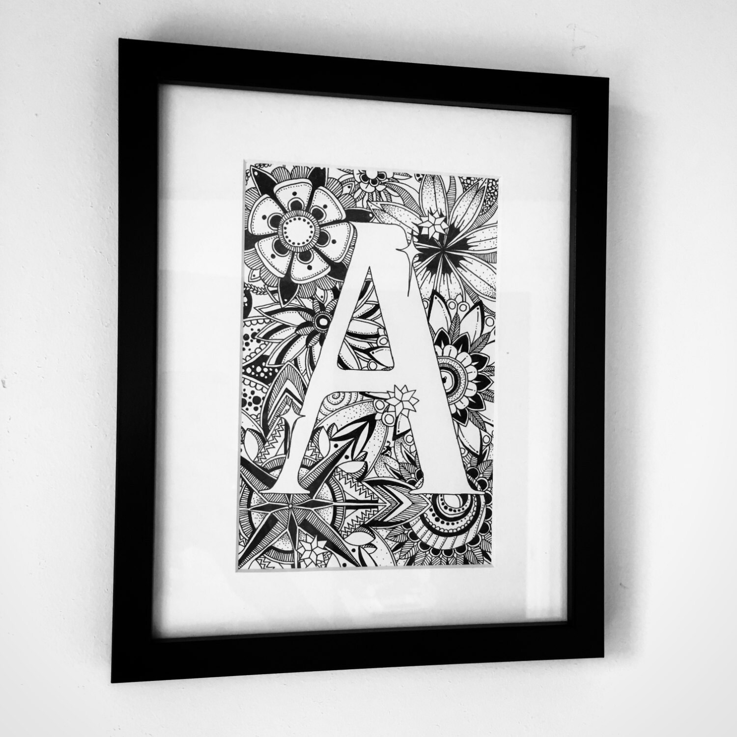 Alphabet Art Monogram Letter A Big Letter Art Print Gifts - Etsy Australia