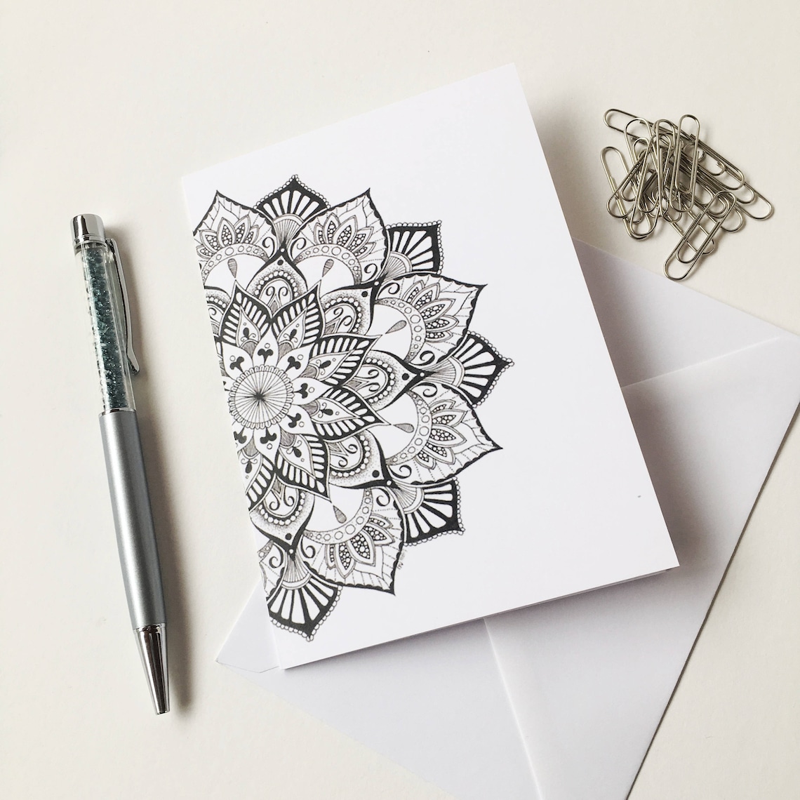Mandala Greeting Cards Mandala Cards Zentangle Greeting - Etsy