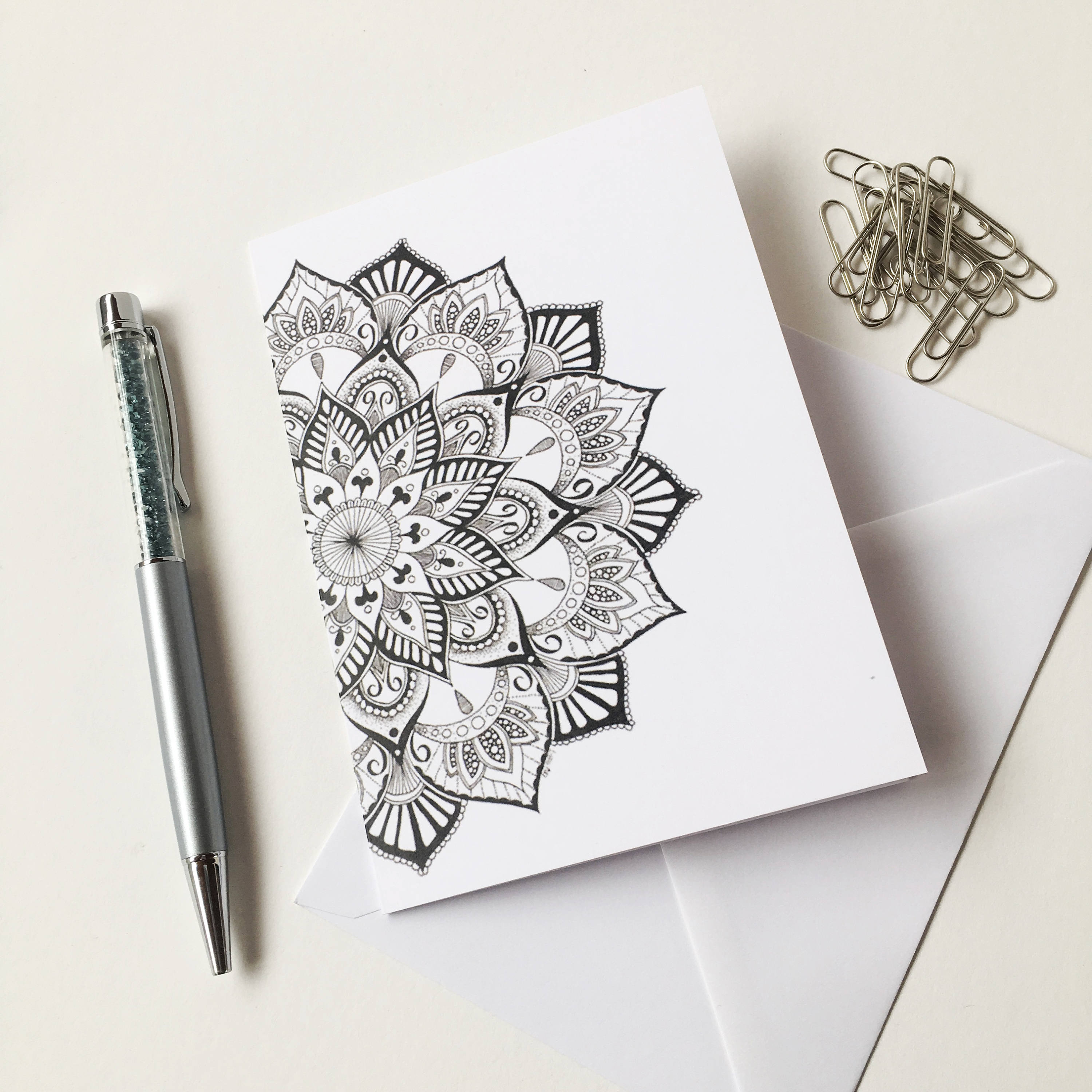 Mandala Greeting Cards Mandala Cards Zentangle Greeting - Etsy