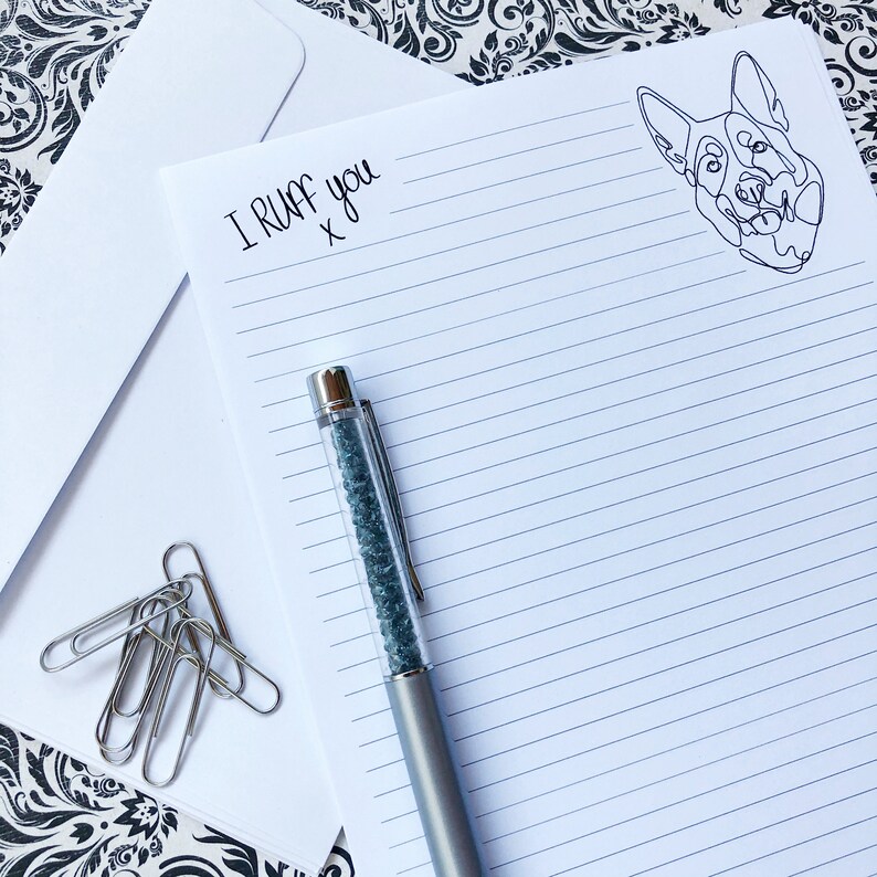 Letter Writing Set Dog Stationery Animal Stationery Letter - Etsy