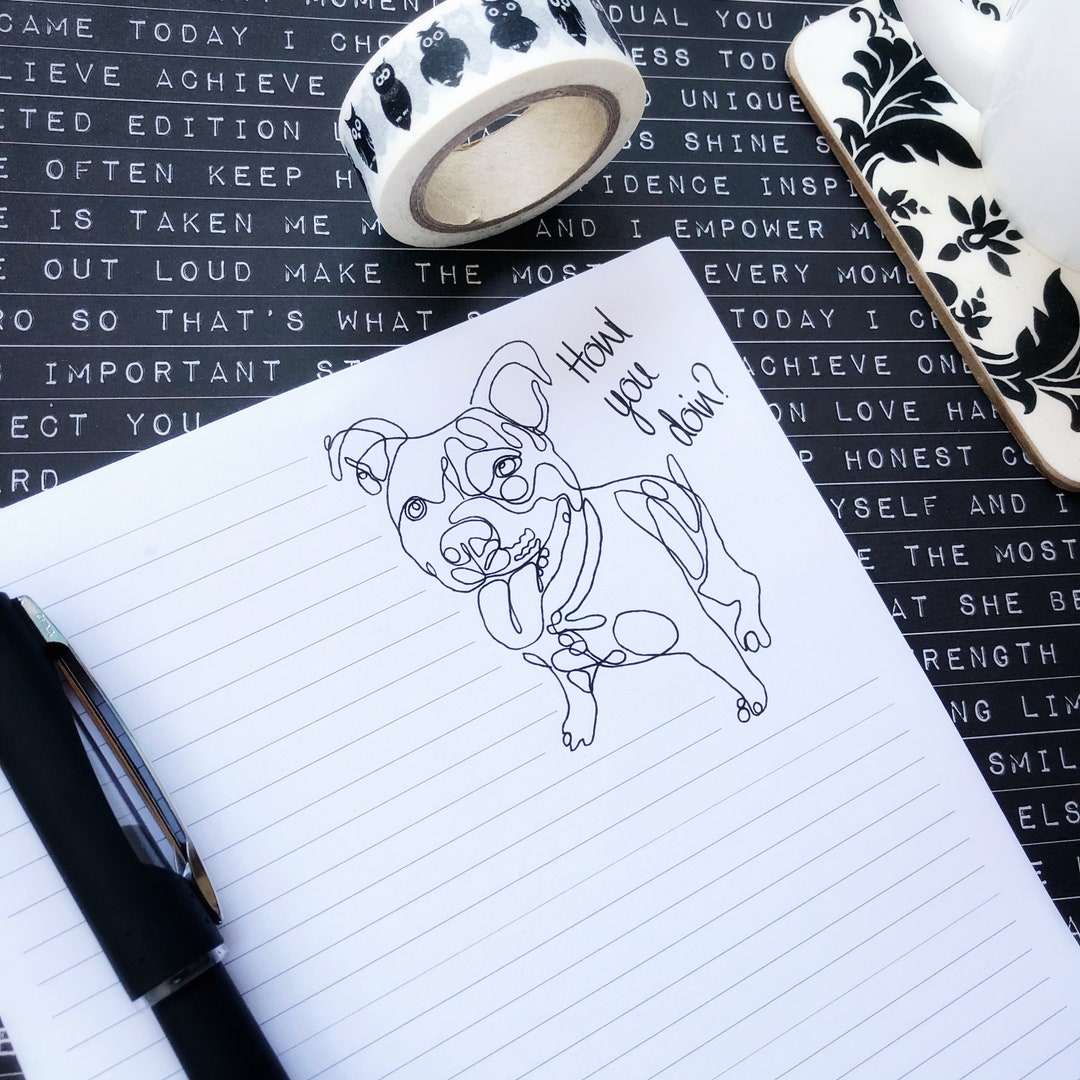 Pet Portrait Stationery, Letter Writing Set, Animal Stationery, Letter ...