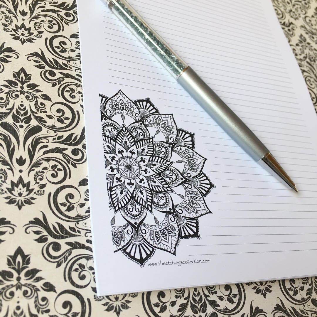 Mandala Stationery Set, Letter Writing Set, Unique Stationery ...