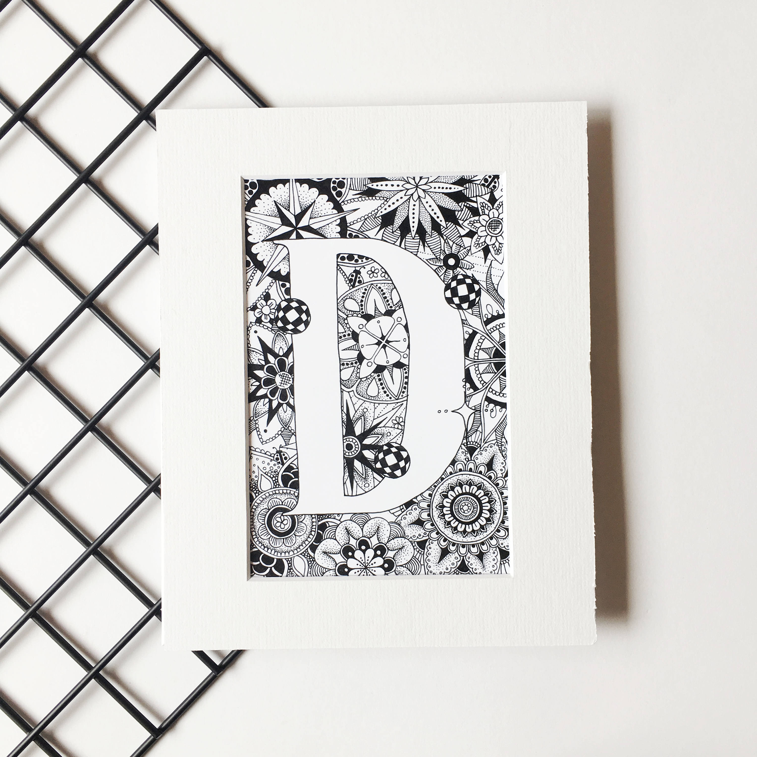 Alphabet Letters, Zentangle Letter, Wall Art Prints, Kids Art Print ...
