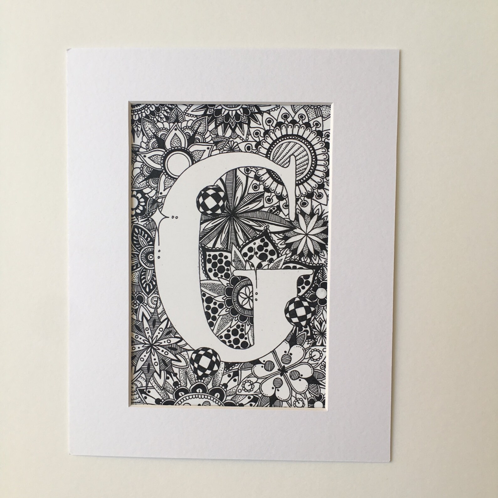 Alphabet Art Monogram Letter G Hand Lettering Unique Gifts | Etsy